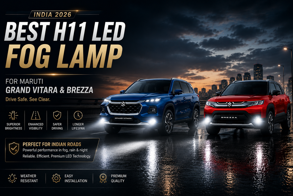 Best H11 LED fog lamp for Maruti Grand Vitara & Brezza — India 2026