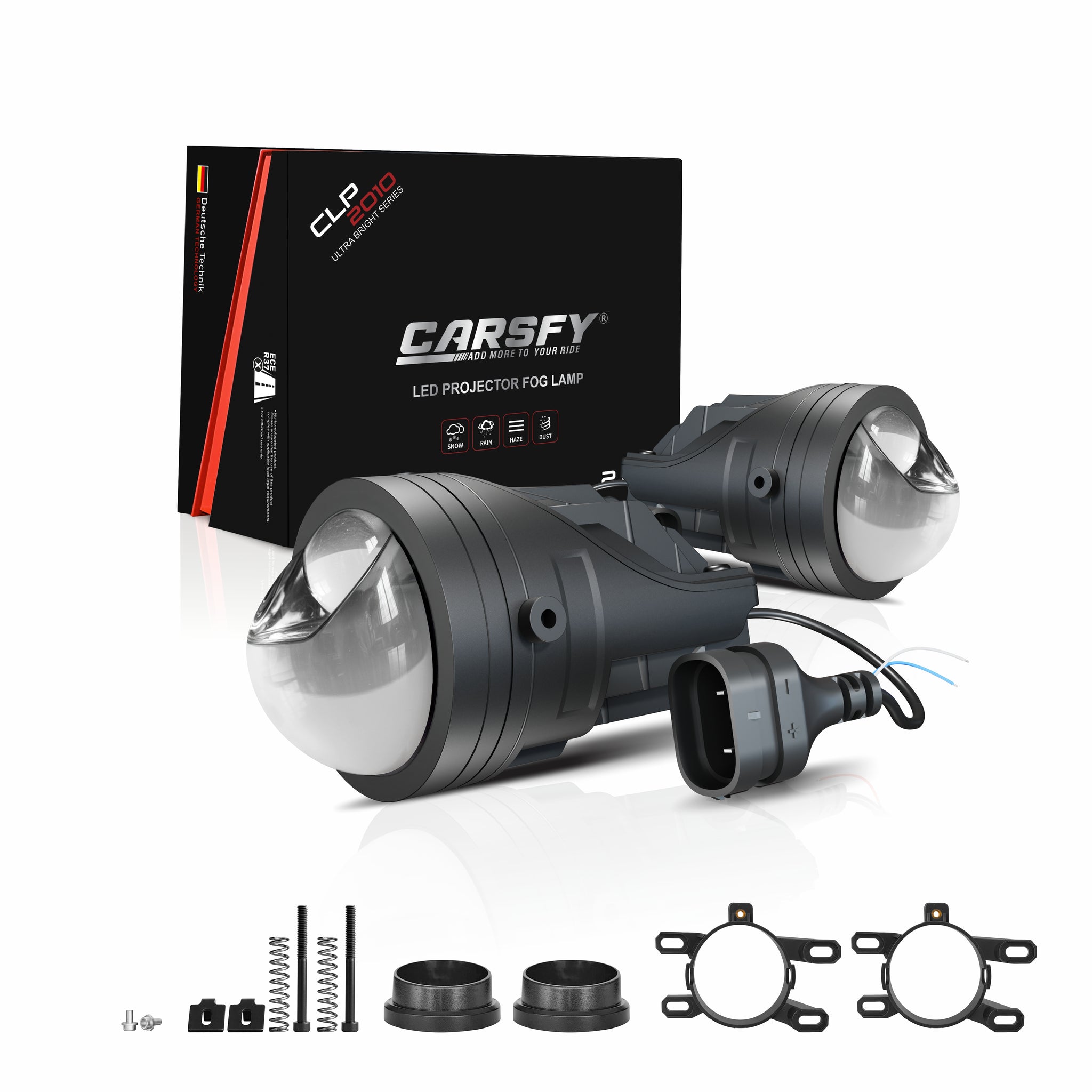 2-Inch Projector Fog Light 100W 5500K | CLP2010 for Cars & SUVs | Carsfy